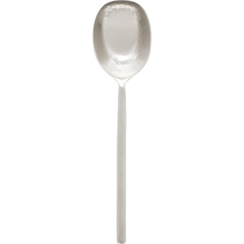 Jupiter Matte Silver Serving Spoons, Set of Two