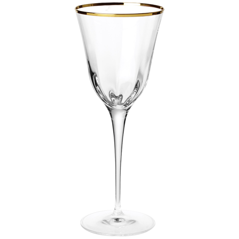 Optical Gold Water Glass, Set of Four