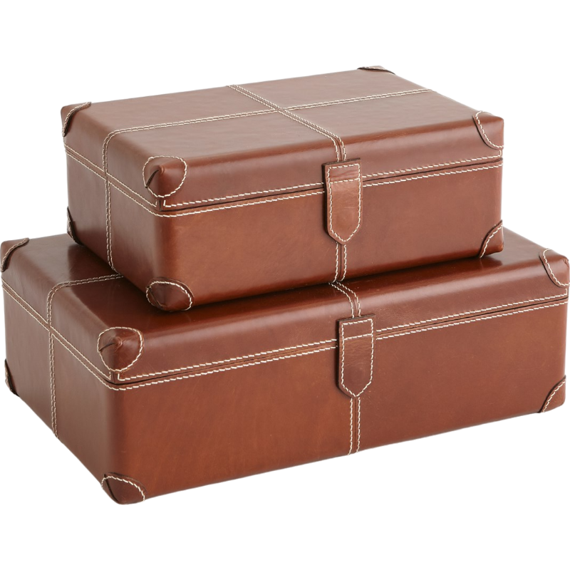 Saddle Leather Boxes